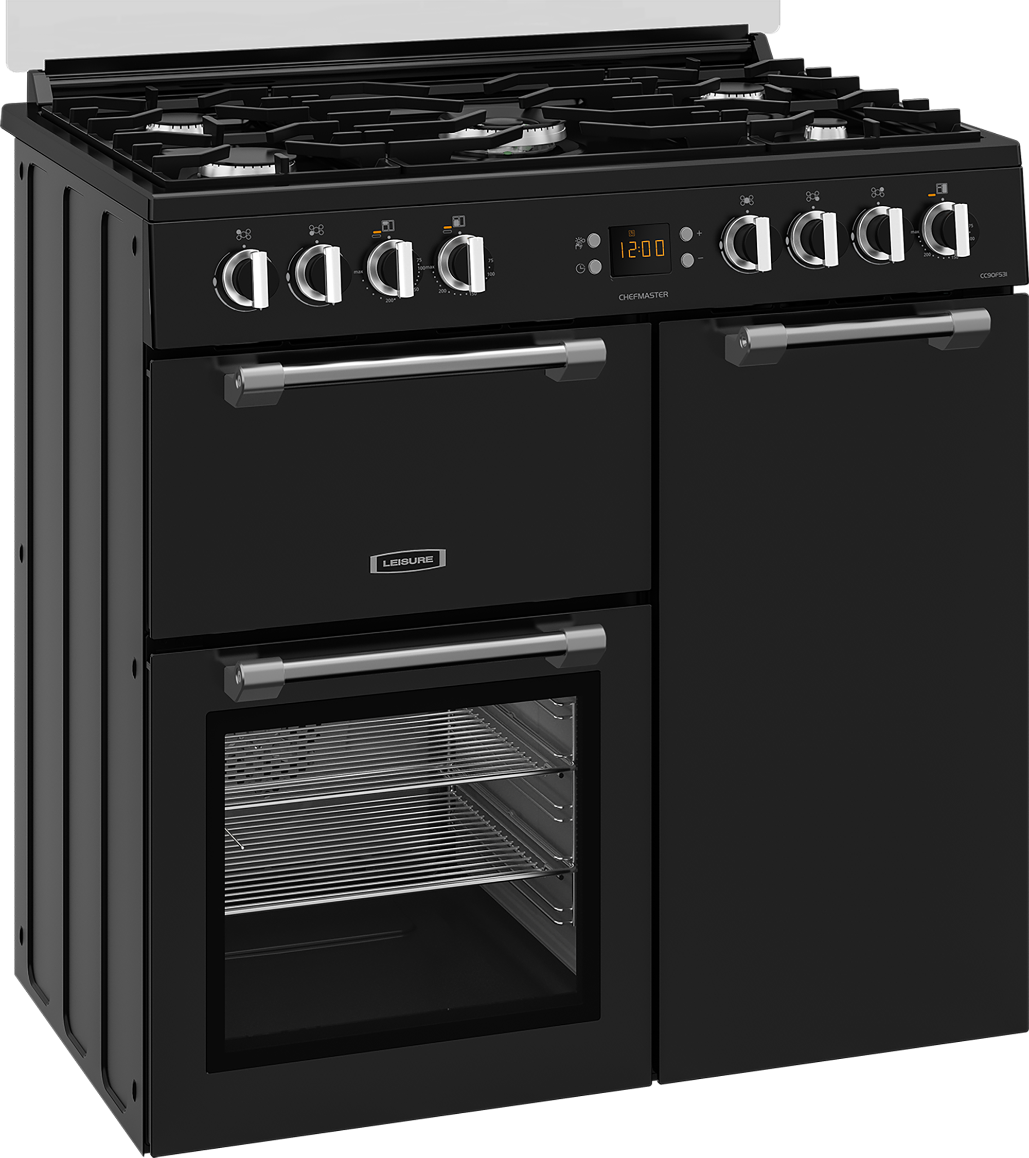 Leisure Chefmaster 90cm Dual Fuel Range Cooker Black CC90F531K – DB ...