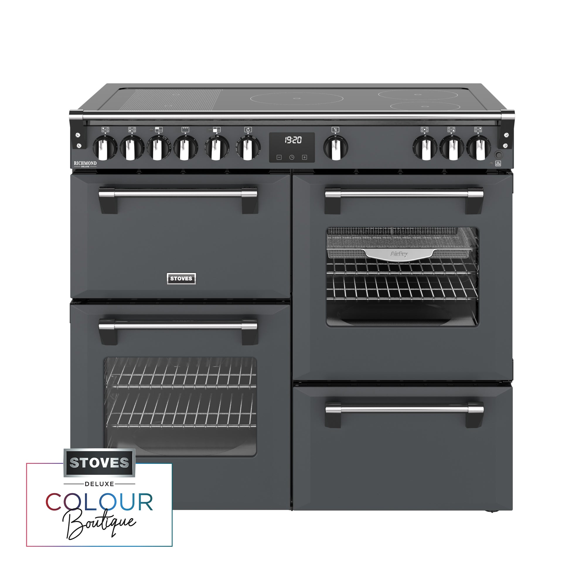 Stoves Richmond Deluxe 100cm Induction Range Cooker 444412021 Anthraci ...