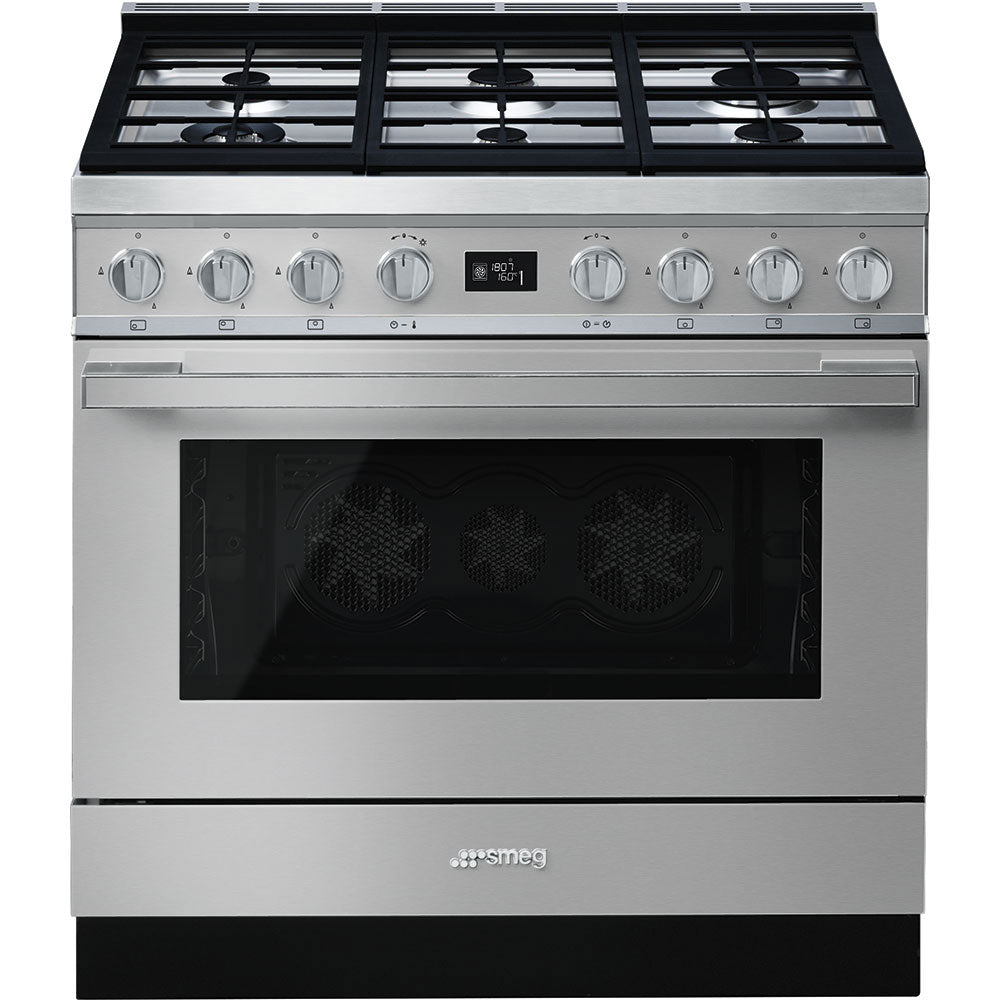 Smeg Portofino CPF9GPX Stainless Steel 90cm Dual Fuel Range Cooker – DB ...