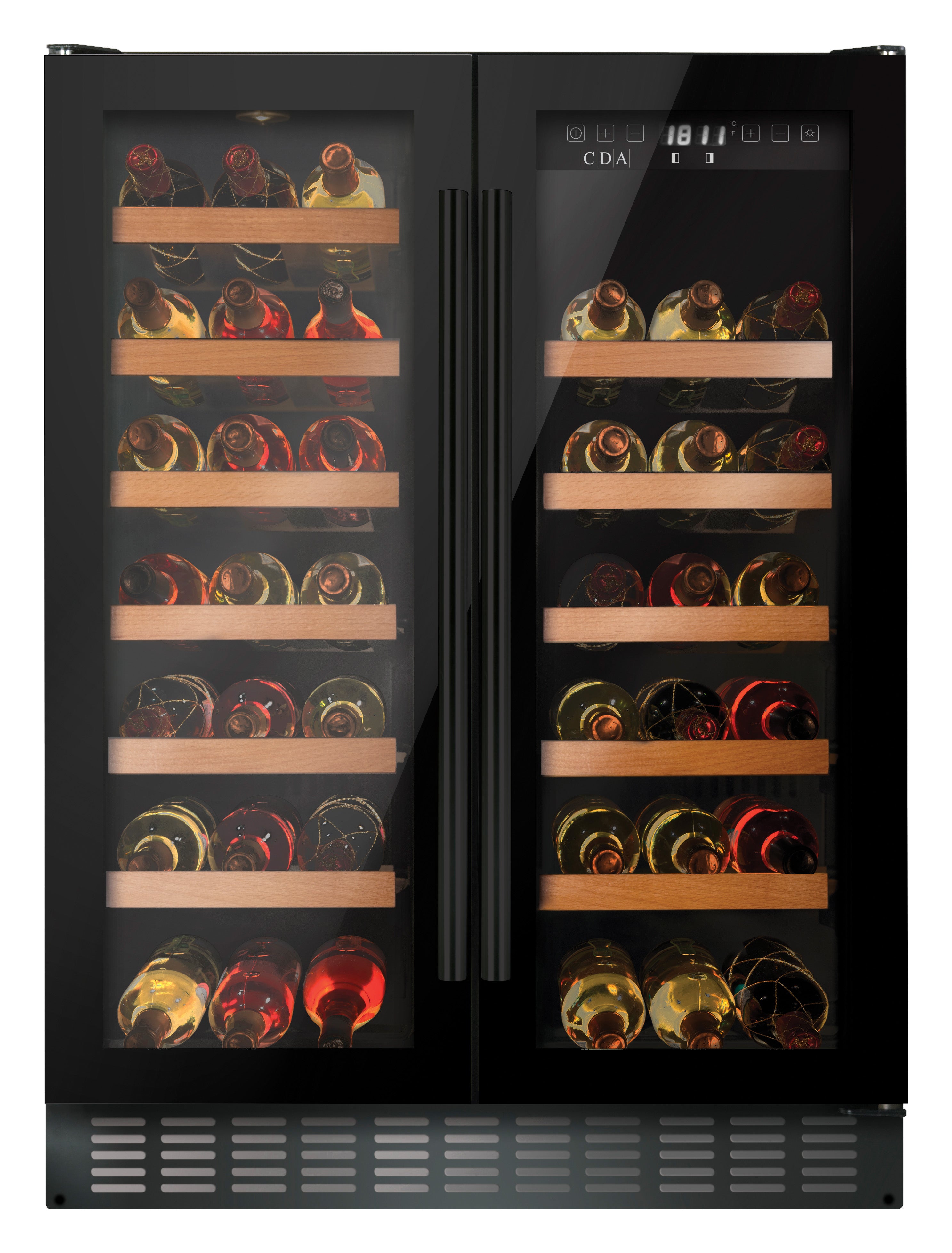 CDA CFWC624BL Double Door Black Wine Cooler – DB Domestic Appliances