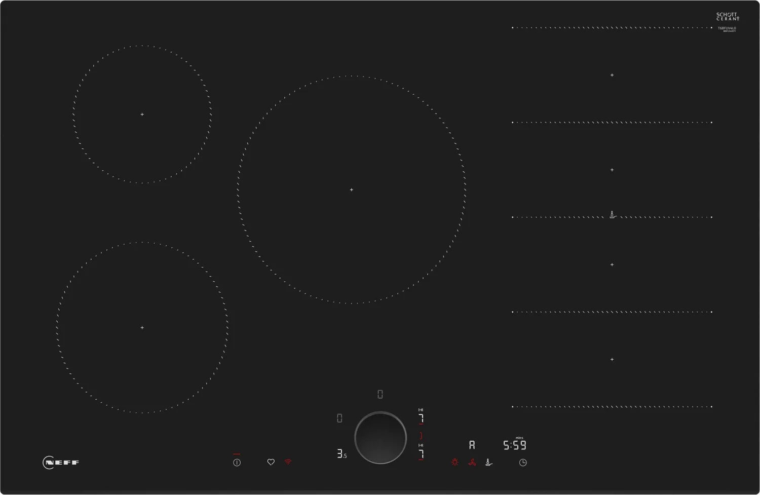 Neff N90 T68FUV4L0 80cm Black Induction Hob – DB Domestic Appliances